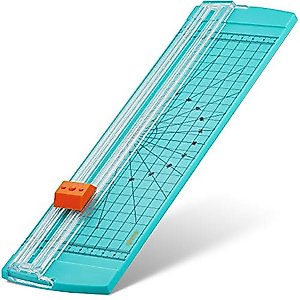 Glone 12 inch Paper Trimmer, A4 Size Paper Cutter with Automatic Security Safeguard for Coupon, Craft Paper and Photos (Green)
