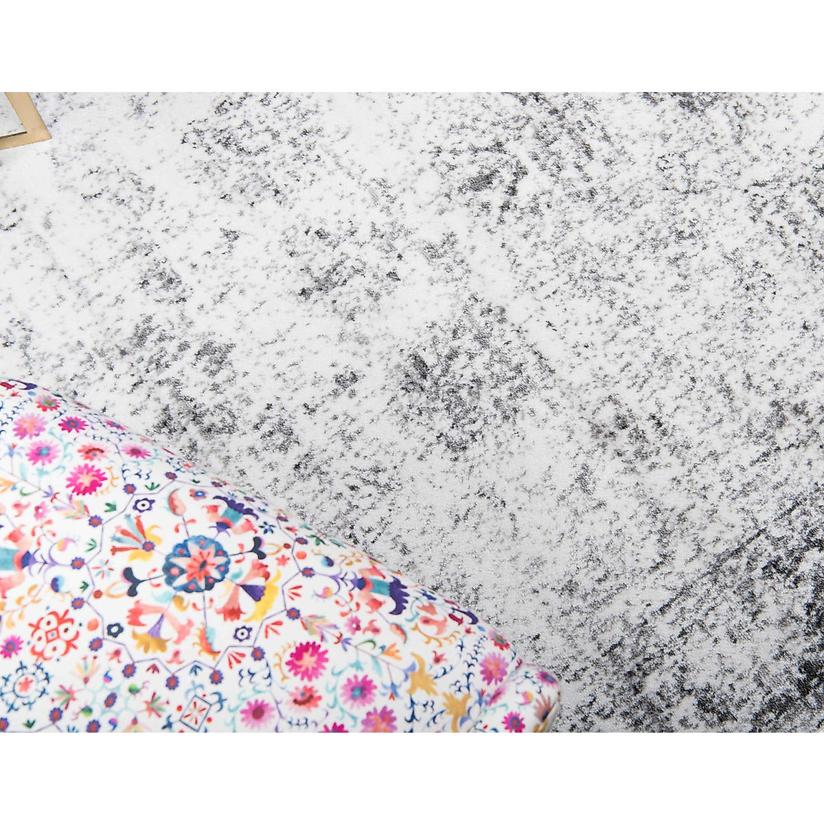 Unique Loom Sofia Collection Area Rug - Casino (6' 1" x 9' Rectangle, Gray/ Beige)