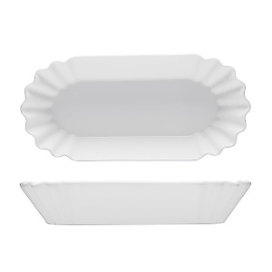 Fortessa Fortaluxe Food Truck Chic Hot Dog Plate, 8.25 x 4-Inch, Set of 4