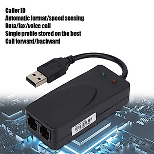 Fax Modem， Dual Port USB2.0 56K External Modem Driver， Plug and Play USB Modem， for Win 7/Win 8/Win 10/Win XP