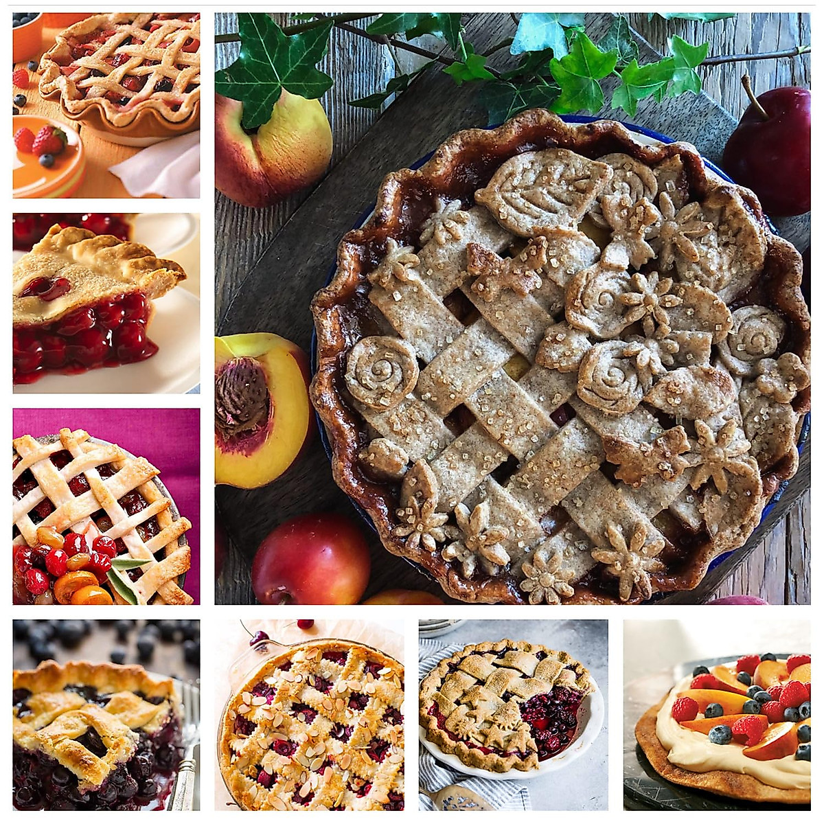 RHBLME 10 Pack Mini Pie Tins, 4 Inch Nonstick Small Pans, Carbon Steel Individual Pans for Baking Dessert, Fruit and Beef, Oven & Dishwasher Safe