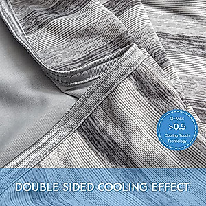 AmyHomie Cooling Blanket, Cooing Throw Blankets with Double Sided Cold Effect, Summer Breathable Lightweight Blankets for Hot Sleepers and Night Sweats, Transfers Heat to Keep You Cool, 50×70in