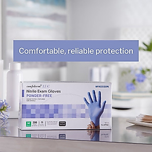 McKesson Confiderm 3.5C Nitrile Latex-Free MED Exam Gloves, Medium, Chemo Tested, Powder-Free, 200/BX (CASE of 10)