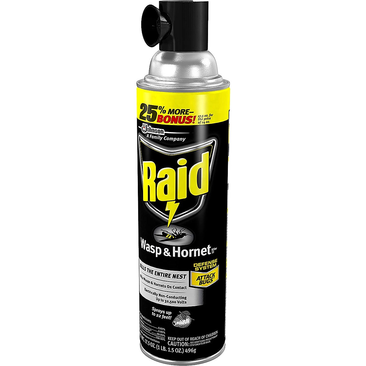 Raid Wasp & Hornet Killer Spray, 17.5 OZ (3 Pack)