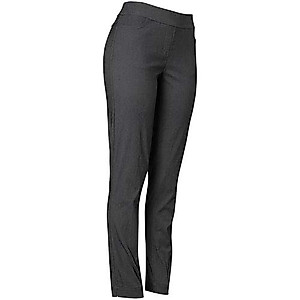 SLIM-SATION Women's Golf Regular Pull-On Straight-Leg Pant with Pockets (Charcoal, 14)