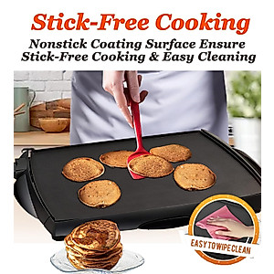 Extra-Large Nonstick Cool-Touch Electric Griddle - 12 Slices of French Toast at One Time