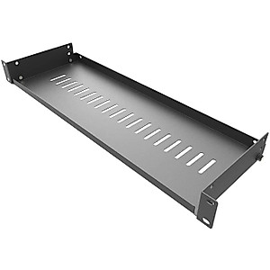 Jingchengmei 1U Disassembled Vented Cantilever Server Rack Mount Shelf 6"(152mm) Depth for 19-Inch Network/AV Equipment Rack and Cabinet(1U6V)