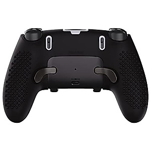 PlayVital 3D Studded Edition Anti-Slip Silicone Cover Case for ps5 Edge Controller, Soft Rubber Protector Skin for ps5 Edge Wireless Controller with 6 Thumb Grip Caps - Black