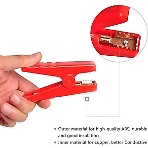 KUNCAN EC5 Jump Starter Cable with Battery Clamps - 12V Replacement Alligator Clips to EC5 Connector Car Jumper Cable for Emergency Portable Car Jump Start Battery Booster Cable 10AWG Silicone Wire