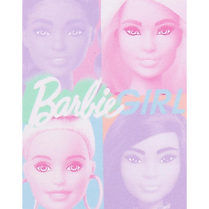 Barbie Girls Short Sleeve T-Shirt | Young Ladies Colour Block Portrait White Tee | Kids Stylish Fashion Top | Doll Movie Gift