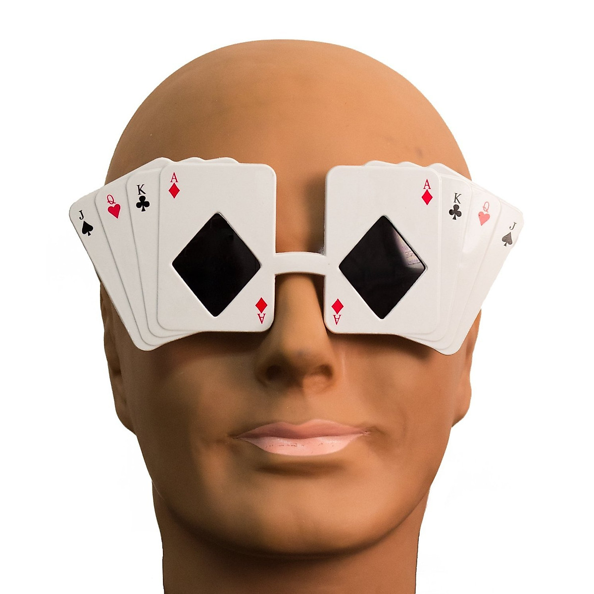 Loftus International Star Power Poker Themed Jack Queen King Ace Sunglasses, White, One Size