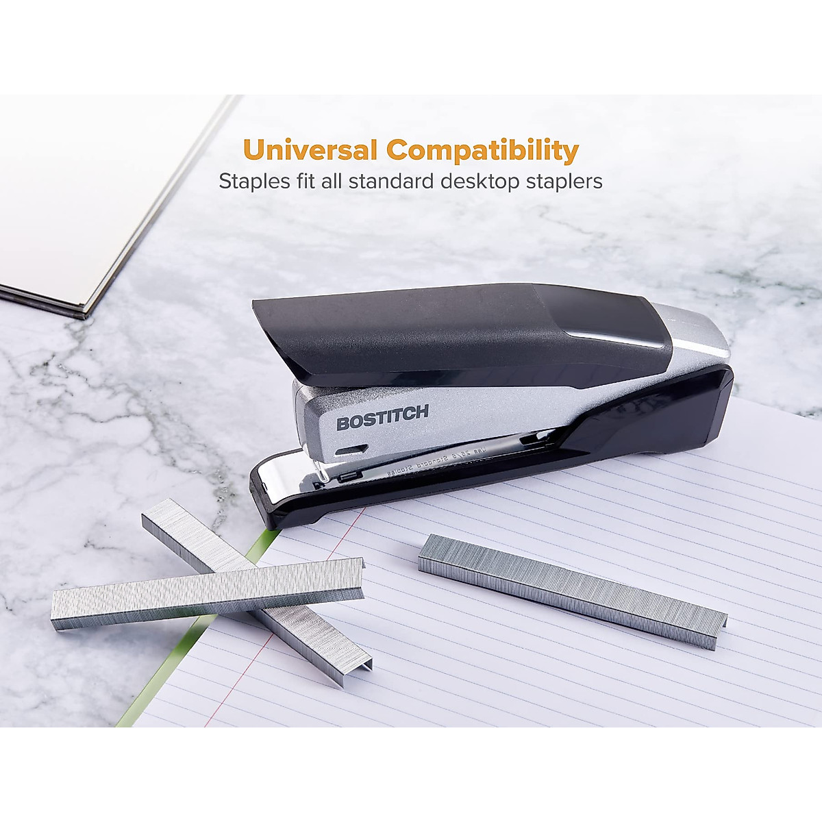 Bostitch Office Standard Staples, 1/4" Length,Full Strip Staples, 5000 Per Box, 5-Pack