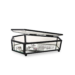 Disney The Nightmare Before Christmas Jack Skellington Coffin-Shaped Jewelry Box - Glass Jewelry Storage