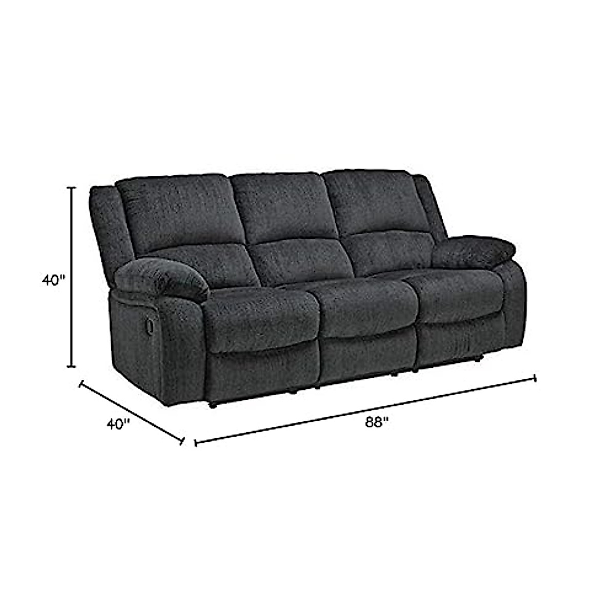 Signature Design by Ashley Draycoll Power Reclining Sofa in Slate