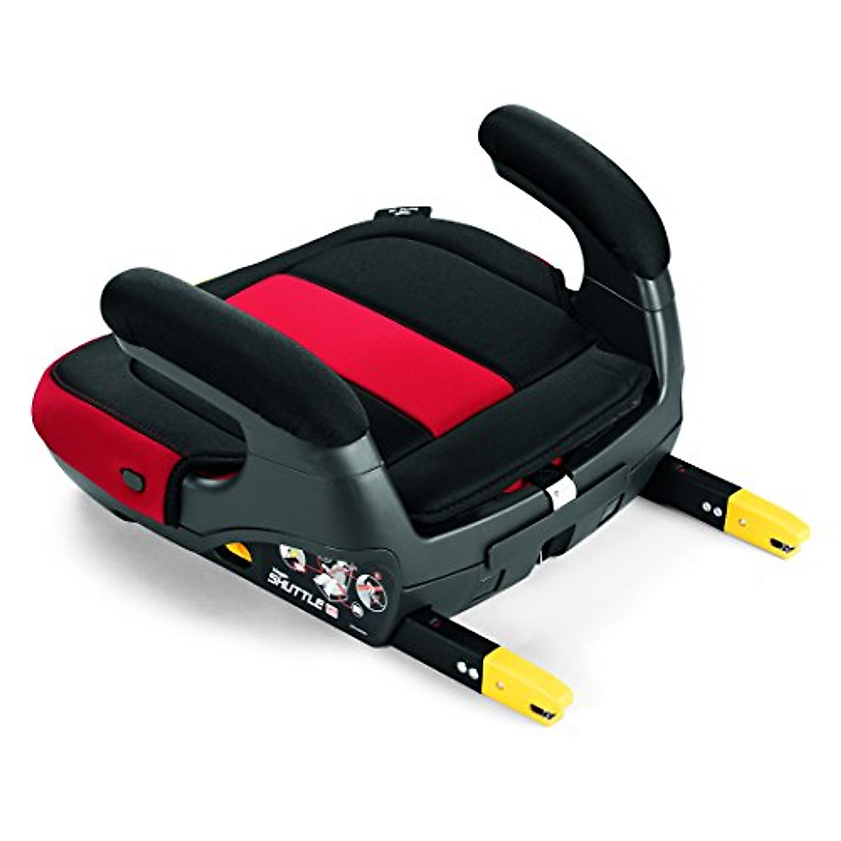 Peg Perego Viaggio Shuttle - Booster Car Seat - for Children from 40 to 120 lbs - Made in Italy - Monza (Black & Red)