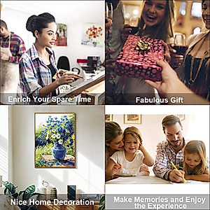 DIY Paint by Numbers for Adults Beginner, Adult Paint by Number Kits on Canvas Number Painting for Adults Flower Acrylic Painting Kit, Easy Paint by Numbers for Kids Ages 8-12 Hobbies for Women