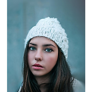 FIFTH CUE 316L Surgical Steel/Titanium Cubic Zirconia Press Fit Nose Bone (18G Steel)