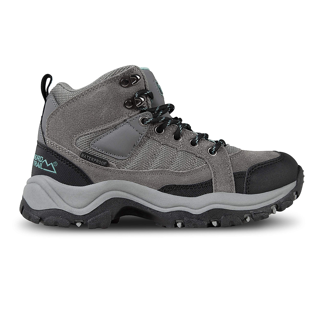 Nord Trail Mt. Hunter Hi II Hiking Boots for Women - Charcoal & Mint Suede - 7