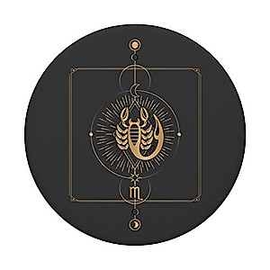 Scorpio Zodiac Sign Symbol Cosmic Cool Astrology Lover Gifts PopSockets PopGrip: Swappable Grip for Phones & Tablets