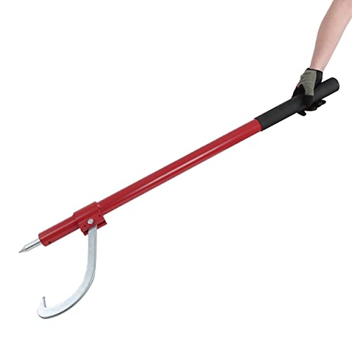Felled Large Log Peavey Tool with Moving Hook - 8 to 32in Capacity Logger Peavy Hook Log Roller Tool with 42in Handle