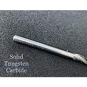 2/Pack Solid Carbide Drill Bit for Hardened Steel 1/8" HRa 91.3 Aerospace Standard K20 Tungsten Carbide Jobber Length Twist Drill for Metal 118 Degree Four Facet Point Fractional Size
