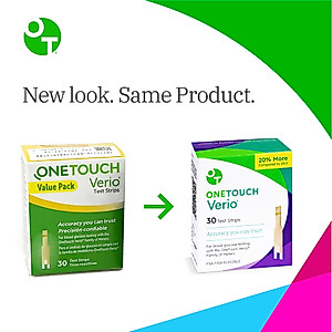 OneTouch Delica Plus Lancets and OneTouch Verio Test Strips Bundle | Includes 30 Test Strips & 30 Lancets | Fine 30-Gauge Lancets for Diabetes Testing | Diabetic Supplies for Blood Sugar Monitor
