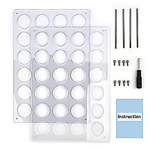 DROLE Vinyl Roll Storage Rack 24 Holes Vinyl Roll Holders for Craft Room Organizers and Storage 1.96" Holes