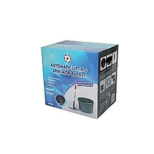 Grand Automatic Lifting Dry and Wet Spin mop and Bucket Gray