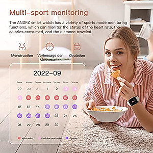 Smart Watch (Receive & Dial), 2023 Newest 1.85" TFT HD Touch Screen, Smart Watch for Women Men with Fitness Tracker, Smart Watch for Android iPhone with Text, Pedometer, Heart Rate (Starlight)