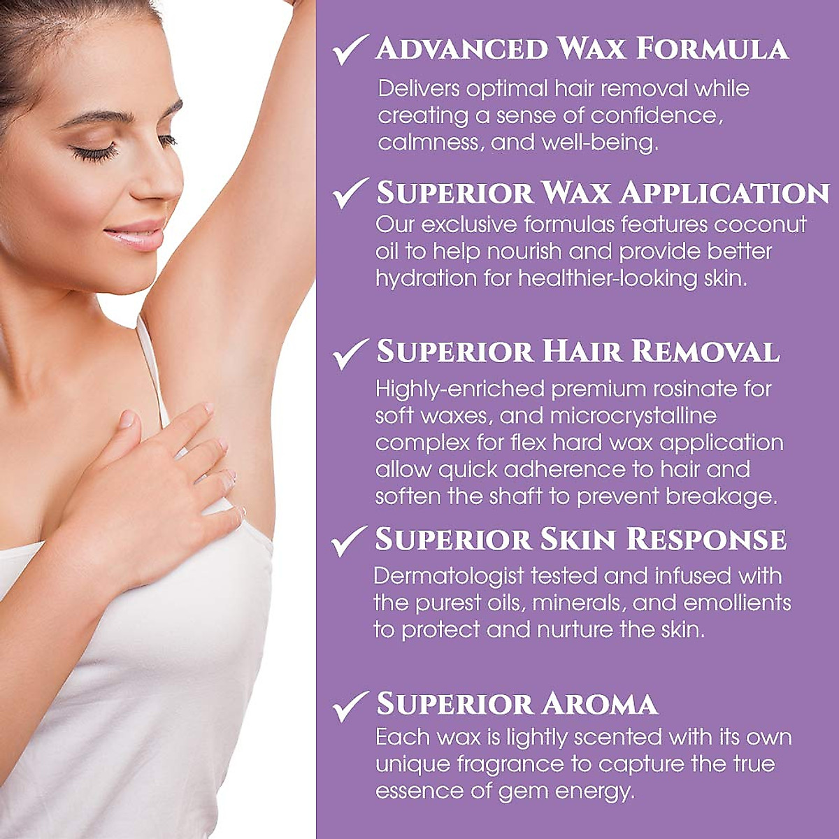 Satin Smooth Silver Tourmaline Hair Removal Wax 14oz.