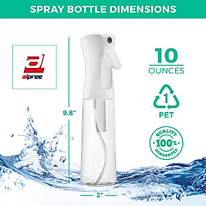 Alpree Hair Spray Bottle Continuous Water Mister Spray Empty Ultra Fine for Hair Styling, Pets, Plants, Cleaning, Misting & Skin Care, Salons, for Taming Hair in Morning, Curly Hair, Essential Oil