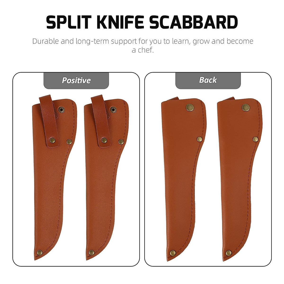 Hemoton Leather Holster 2pcs Scabbard Holster Leather Mini Butcher Leather Protector