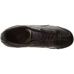 PUMA Mens Roma Sneaker, Basic black-black, 9.5