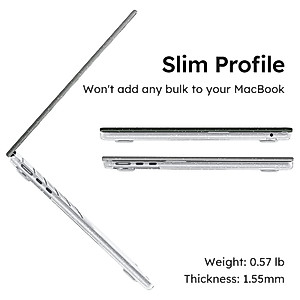 iCasso for MacBook Air 13.6 Inch Case 2022 2023 Release A2681 M2 Chip with Retina Display，Glitter Hard Shell Case for MacBook Air M2 + Keyboard Cover + Screen Protector -Glitter Black Gradient