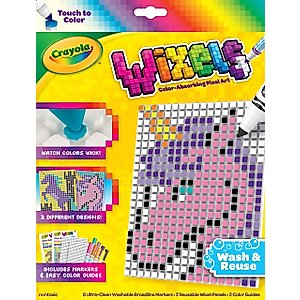 Crayola Wixels Unicorn Activity Kit, Pixel Art Coloring Set, Animal Coloring, Arts & Crafts, Gift for Kids, Ages 6, 7, 8