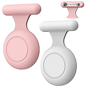 SUIHUOJI Airtag Holder for Kids Waterproof, 2 Pack Apple Airtag Case with Pin Brooch for Pet Adult Clothing, Airtag Kids Hidden Accessories, Full Silicone Cover Safer Than Necklace Bracelet Keychain