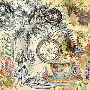 CafePress Cheshire Cat Alice In Wonderland Tote Bag Natural Canvas Tote Bag, Reusable Shopping Bag