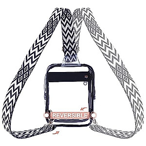 COVAX Clear Sling Bag, Clear Bag Stadium Approved, Clear Crossbody Fanny Pack for Women Men, Fashion Chest Bag for Festivals, Concerts, Sports Events (Small)