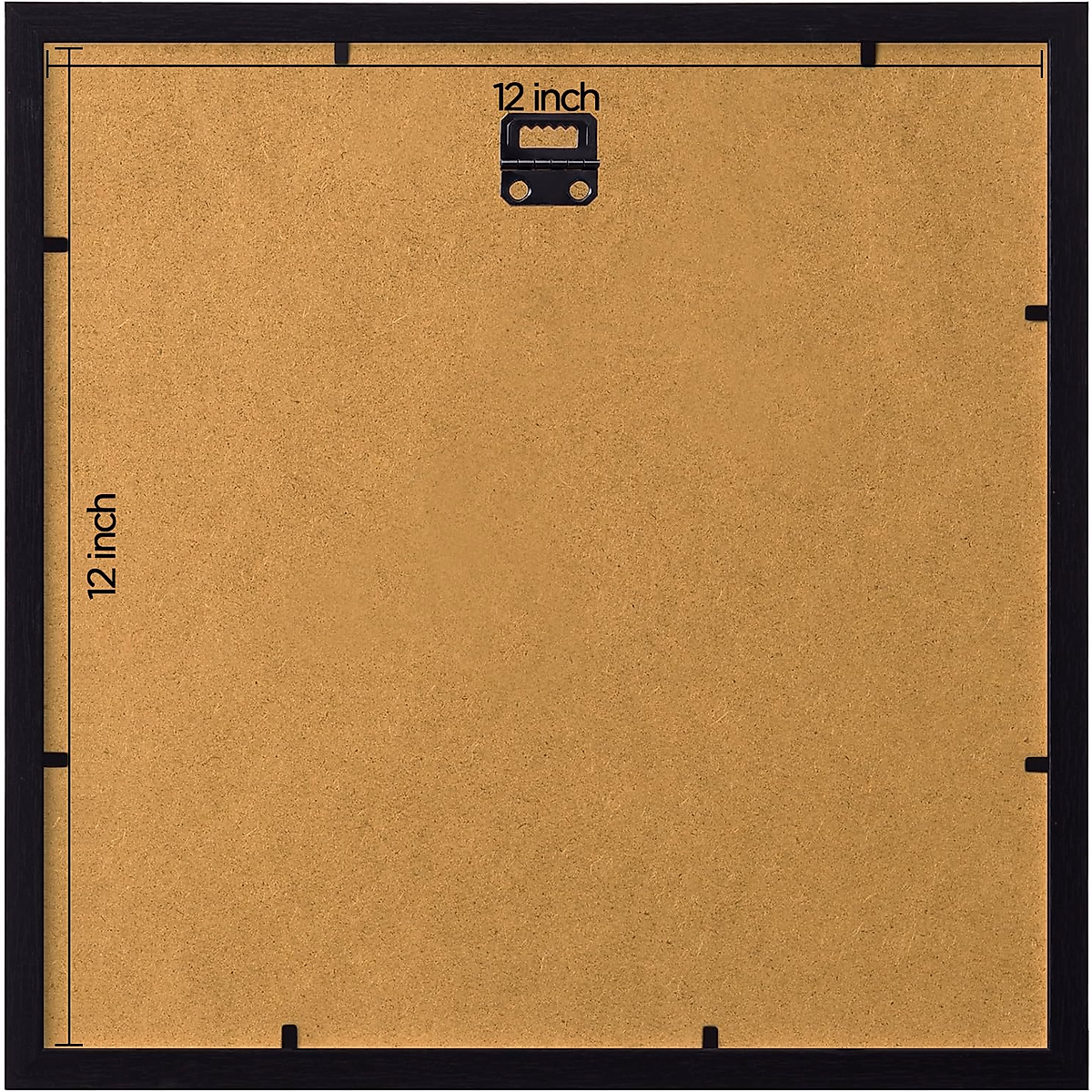 eletecpro 12x12 Picture Frames Black Set of 9, Wooden Square Frame Displays 8x8 with Mat and 12x12 without Mat, Poster Frame for Wall Hanging