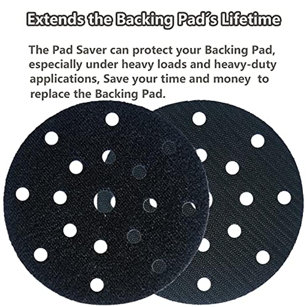 6 inch 17 Holes Pad Saver Premium Hook and Loop Interface Pad for Festool 496647, Extends the backing pad´s lifetime,Multi Hole Pad Protector