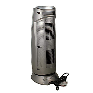 Comfort Zone Electric Oscillating Ceramic Tower Space Heater, Remote, Backlit Digital Thermostat & Temperature Display, Timer, & Overheat Sensor, Ideal for Home, Bedroom, & Office, 1,500W, CZ499R