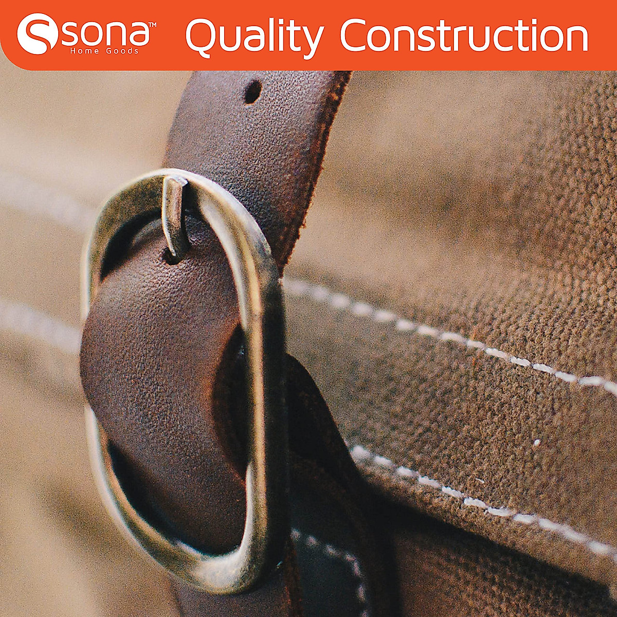 S SONA HOME GOODS Waxed canvas lunch bag, ecofriendly, reusable, brown, for women or men. The perfect large heavy duty lunch box for meal prep, work, or travel.
