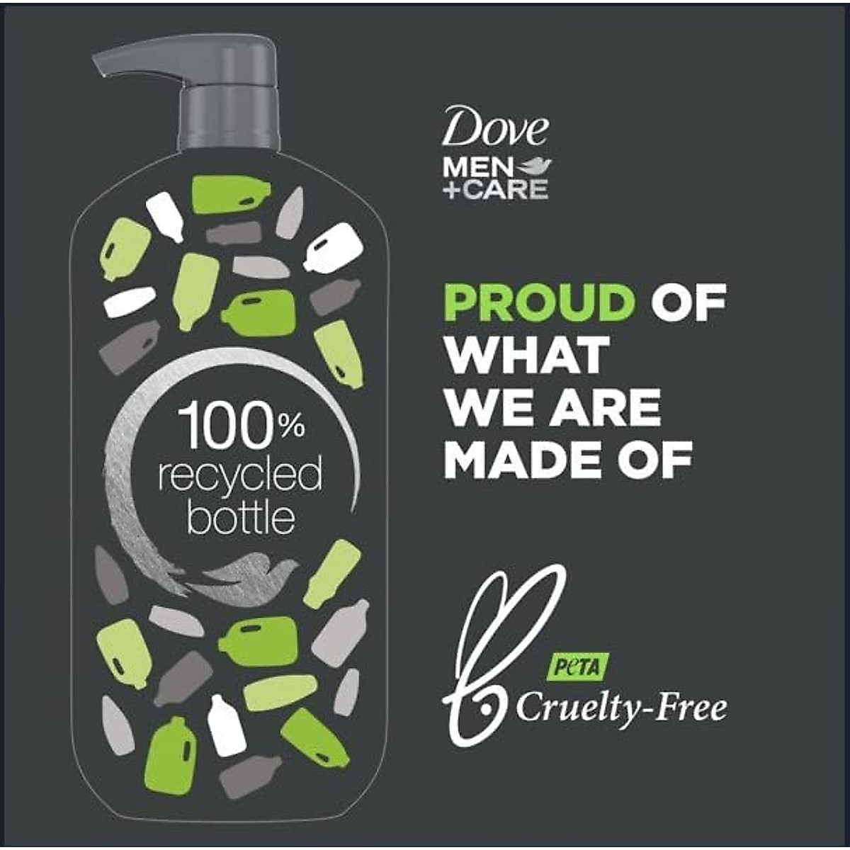 Dove MEN+CARE 2-in-1 Shampoo & Conditioner Fresh+Clean with Caffeine+Menthol, 31 Fl Oz (Pack of 1)