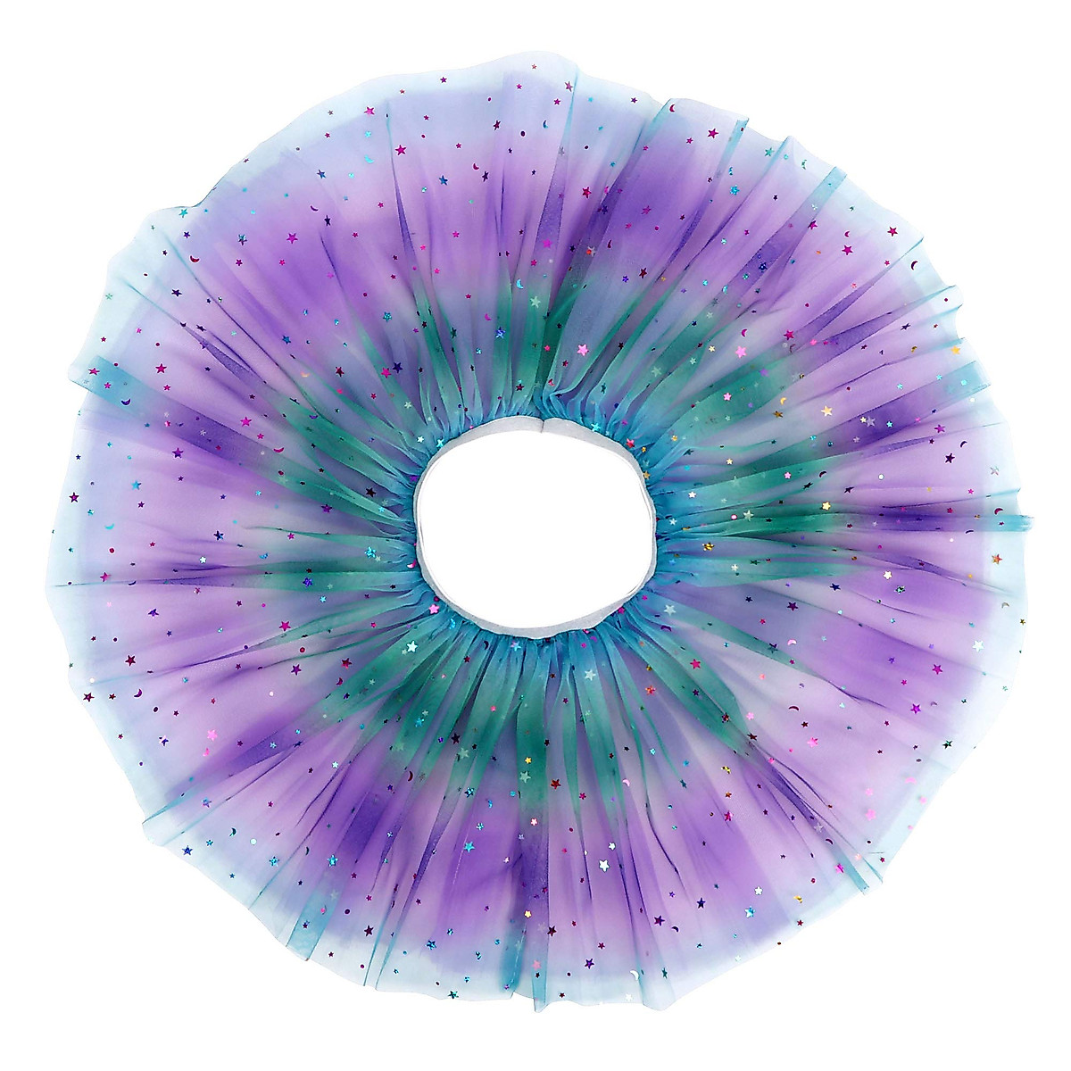 Girls Tutu Skirt 2 Pack Tutus for Girls Rainbow Ballet Tutu Toddler Tutu Skirt for 6-18 Months, Pink+Purple