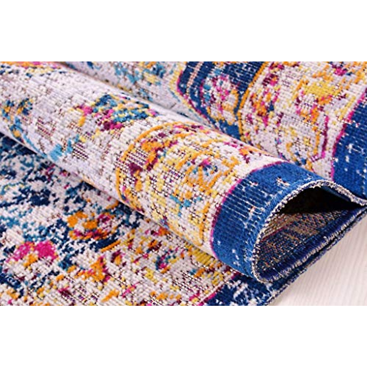 Ladole Rugs Multicolor Traditional Indoor/Outdoor Area Rug - Durable Soft Carpet for Living Room, Bedroom, Entrance, and Hallway - 5x8 (5'3" x 7'5", 160cm x 230cm)