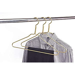 Beautiful Gold Aluminum Metal Suit Hangers Heavy Duty Coat Hangers (10 Pack Gold)