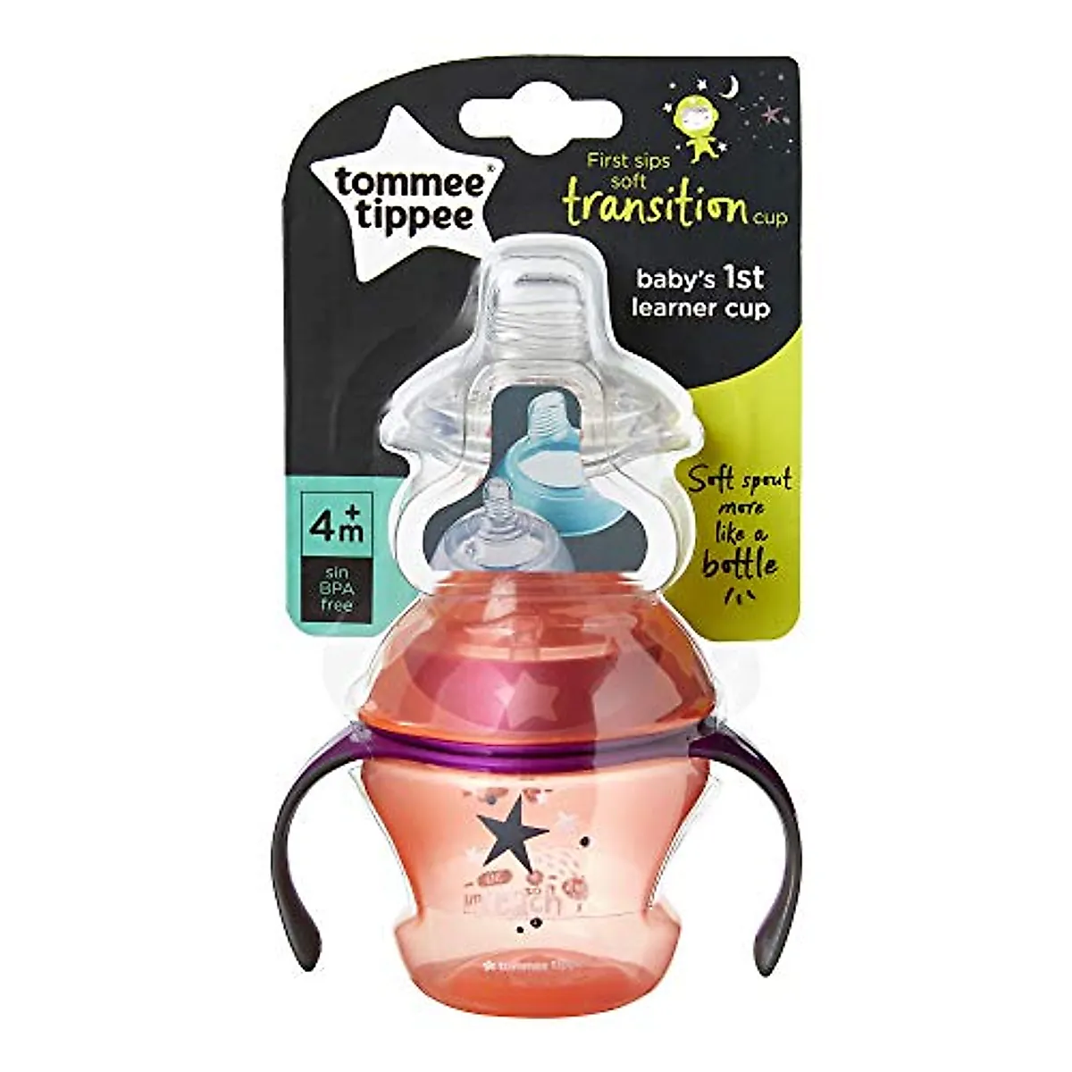 Tommee Tippee First Sips Soft Transition Cup, 4+ months â€“ (Pack of 1) (Colors May Vary)