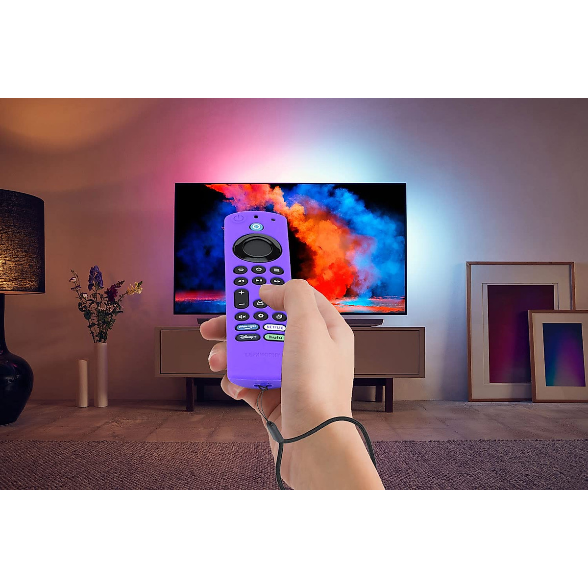 LEFXMOPHY 4k Max Remote Cover 2023 for Fire tv Stick Remote Cover 6.2 Inch,Toshiba/Insignia CT-RC1US-21 / Pioneer 2021 Smart TV Remote Purple Silicone Protective Full Coverage Accessories