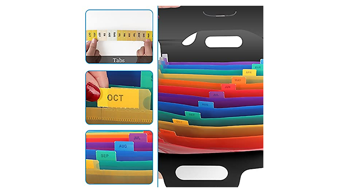 2Pack A4 Expanding File Organizer - Convenient and Secure