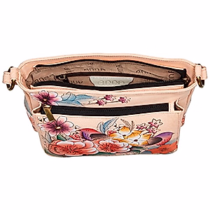 Anna by Anuschka Zip-Top Multi-Compartment Organizer, Vintage Garden